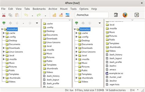 My 4 Favorite Features Of The 4pane File Manager On Linux Opensource Com