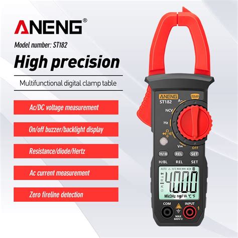 St182 Digital Multimeter Clamp Meter Current Clamp Meter Tester Dcac