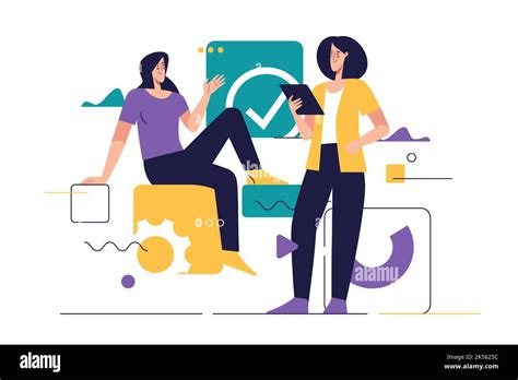 Business Concept Flat Style Outline Vector Illustration On The Subject