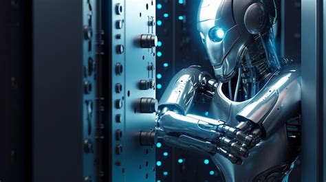 Premium Ai Image Robot Electronic Access Authentication System