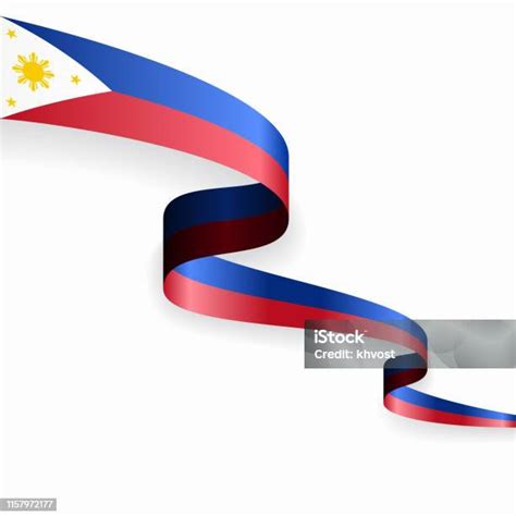 Vetores De Fundo Abstrato Ondulado Da Bandeira De Filipinas Ilustração