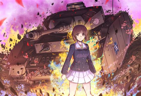 Nishizumi Miho Girls Und Panzer Drawn By Shinmai Kyata Danbooru