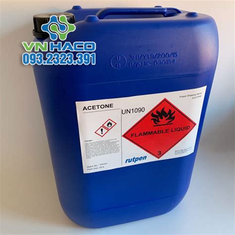 Dung môi Aceton Singapore HacoChem Hóa chất công nghiệp thực phẩm xử lý nước chính hãng
