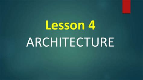 Lesson 4 Cpar Architectures For Grade 12 Pptx