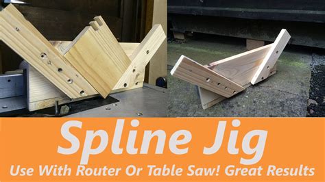 How To Make A Spline Jig Use With Table Saw Or Router Youtube