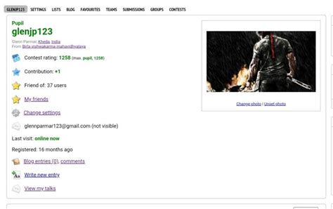 Glenn Parmar On Linkedin India Codeforces Codechef Cp