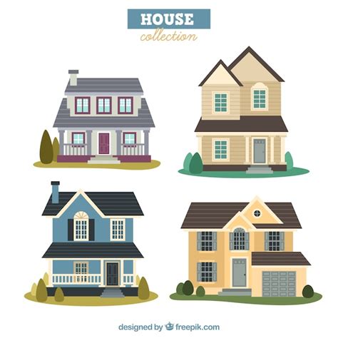 Conjunto De Casas Vector Gratis