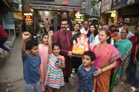 Ganpati Bappa At Nitin Gadkaris House Ganeshotsav Celebrated In