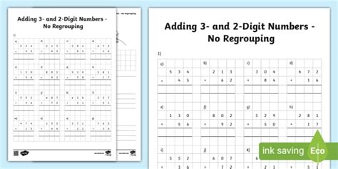 2 Digit Addition And Subtraction Without Regrouping Pdf Worksheets Library