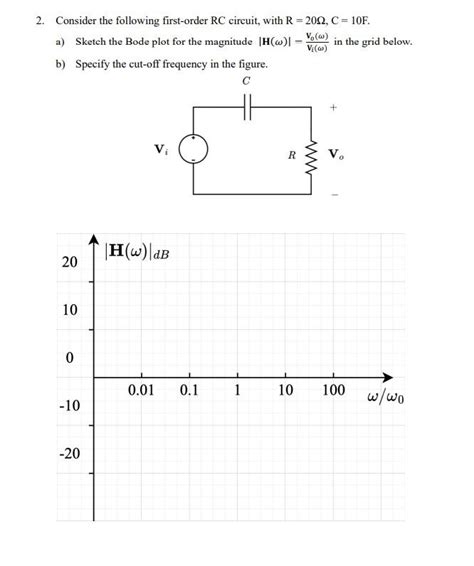 solved 2 consider the following first order rc circuit