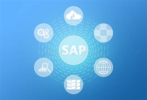 Sap And Icons On The Screen Stock Illustration Illustration Of