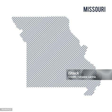 ベクトル抽象ハッチ地図ミズーリ州の白い背景に分離された斜めの線で アメリカ合衆国のベクターアート素材や画像を多数ご用意 アメリカ合衆国