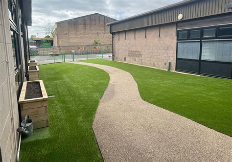 Artificial Grass Safety Flooring Upgrade At Low Moor