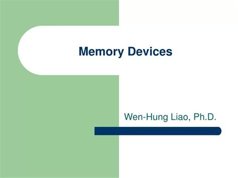 Ppt Memory Devices Powerpoint Presentation Free Download Id7013662