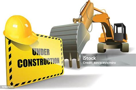 Under 공사장 3차원 형태에 대한 스톡 벡터 아트 및 기타 이미지 3차원 형태 건설 기계류 건설 산업 Istock