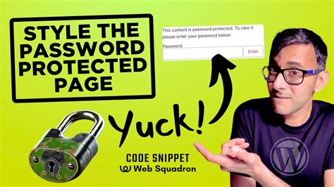 Customise The Password Protected Wordpress Page Youtube