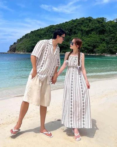 엄라이브 🚛당일출고🚛 커플강추단품가능 에스닉 여름 휴가 바캉스 휴양지 커플룩 신혼여행 남녀공용 반팔 셔츠 린넨 밴딩 반바지 여자 끈나시 롱원피스 시밀러룩 여행 바다