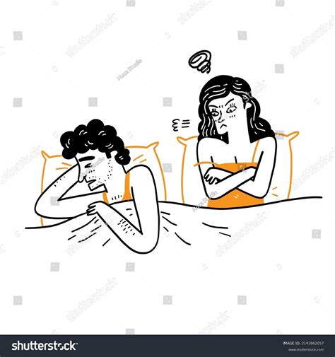 Man Sex Problems Dissatisfaction Family Troubles Stock Vector Royalty Free 2143862057