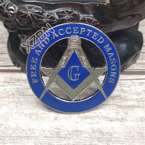Masonic Auto Car Badge Emblem Mason Freemason Bcm26 Free And Accepted