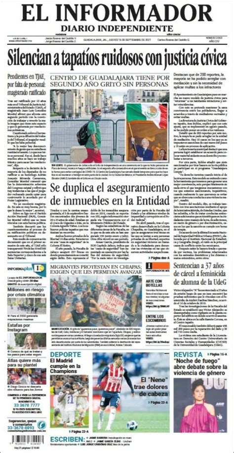 Periódico El Informador México Periódicos De México Toda La Prensa