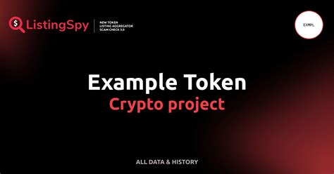 Example Token Crypto Project Exmpl Token Listings Events Analysis