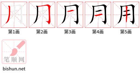 用的笔顺笔画顺序汉字用的笔顺动画