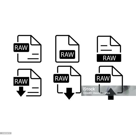 File Format Extensions Icon Set In Line Style Document File Type Format