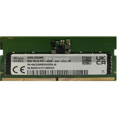 خرید و قیمت رم لپ تاپ Sk Hynix ظرفیت 8 گیگابایت Ddr5 با فرکانس 4800 مگاهرتز ترب