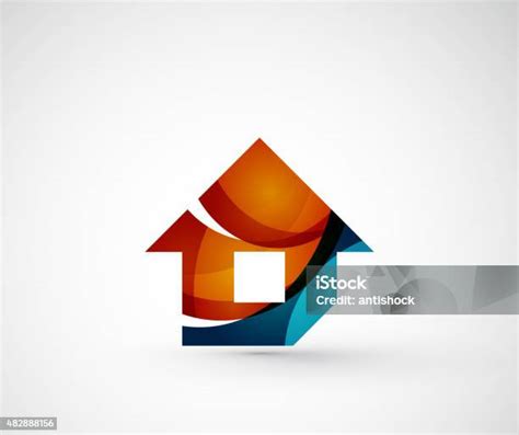 추상적임 기하 아이콘크기 홈화면 하우스 Building 2015년에 대한 스톡 벡터 아트 및 기타 이미지 2015년 가정