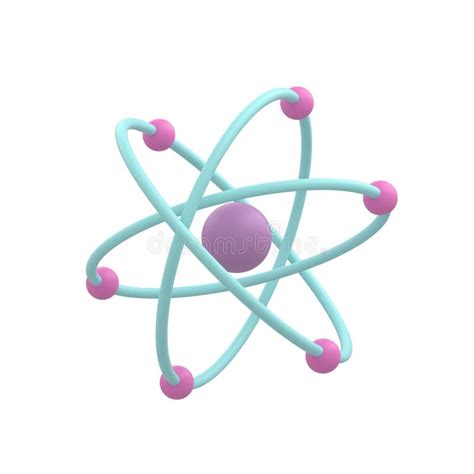 3d Rendering Of Atom Icon Science Icon Education Icon 3d Rendering 3d Illustration Stock