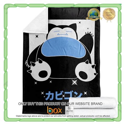 Hot Pokemon Anime Snorlax Blanket Shower Curtain Boxbox Branding