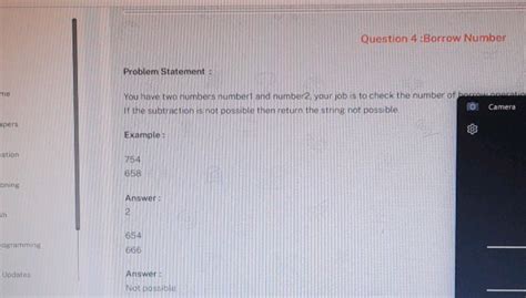Question Borrow Number Problem Statement Studyx