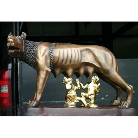 Vlčice Romulus A Remus Malá Socha Záhradní Bronzová Socha Sochysoskycz