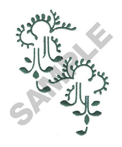 Sketched Greenery Embroidery Design