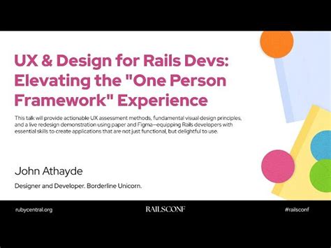Free Video Ux And Design For Rails Devs Elevating The One Person Framework Experience From