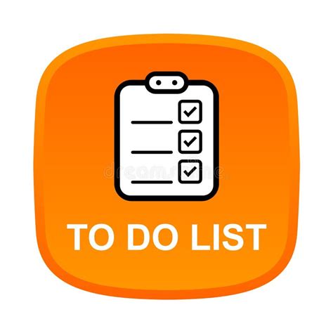 To Do List Button Stock Vector Illustration Of Company 121753804