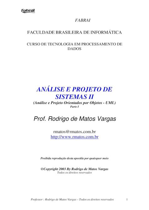 Pdf Apostila Análise E Projeto Orientados Por Objetos Uml Dokumen