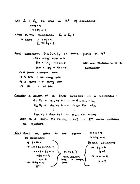 Systems Of Linear Equations And Gauss Jordan Elimination Let L T La Bn Lines In R2 W Equations