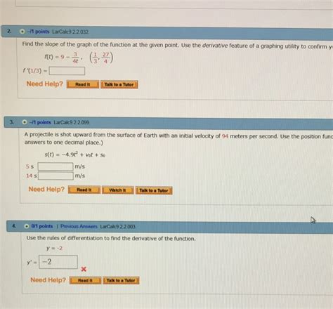 Solved Previous Answers LarCalc9 2 1 035 10 0 1 Points Find Chegg