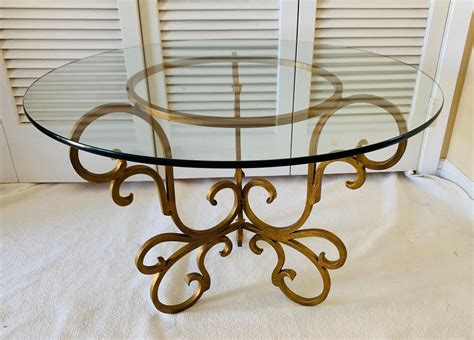 Glass Coffee Table With Wrought Iron At Dwayne Carson Blog