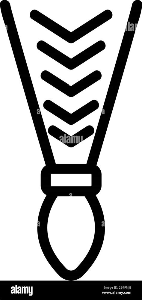 Braid Icon Vector Isolated Contour Symbol Illustration Stock Vector