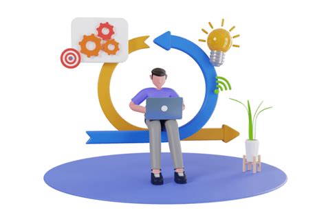 3d Illustration Of Business Workflow Concept Process Project