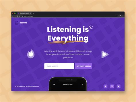 Beatfro Waitlist Ui By Jason Humbe On Dribbble