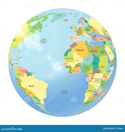 Globe Isolated On White Stock Vector Illustration Of Communication