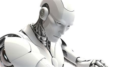Artificial Intelligence Robot Isolated White Background Cyborg Or