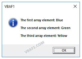 VBA One Dimensional Array In Excel Syntax Examples Tutorial VBAF1