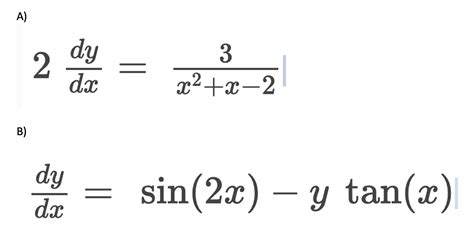 Solved 2dxdy X2 X−23∣ Dxdy Sin 2x −y