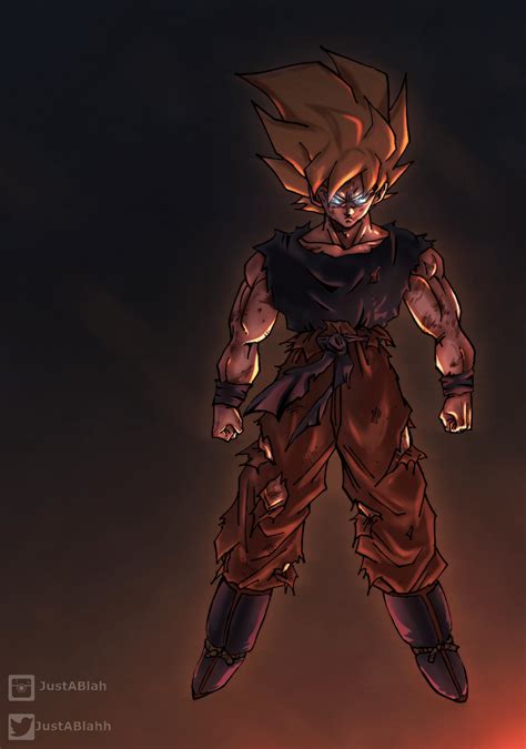 The Super Saiyan Son Goku Dbz 126 Rmangacoloring