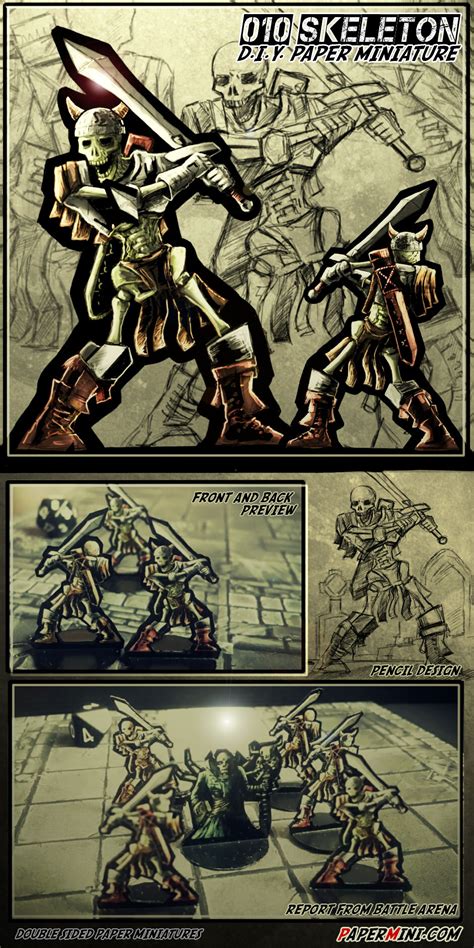 Oc I Design Paper Miniatures 010 Skeleton Rdnd