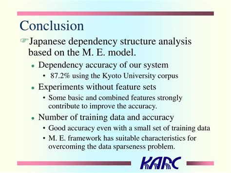 Ppt Japanese Dependency Structure Analysis Based On Maximum Entropy